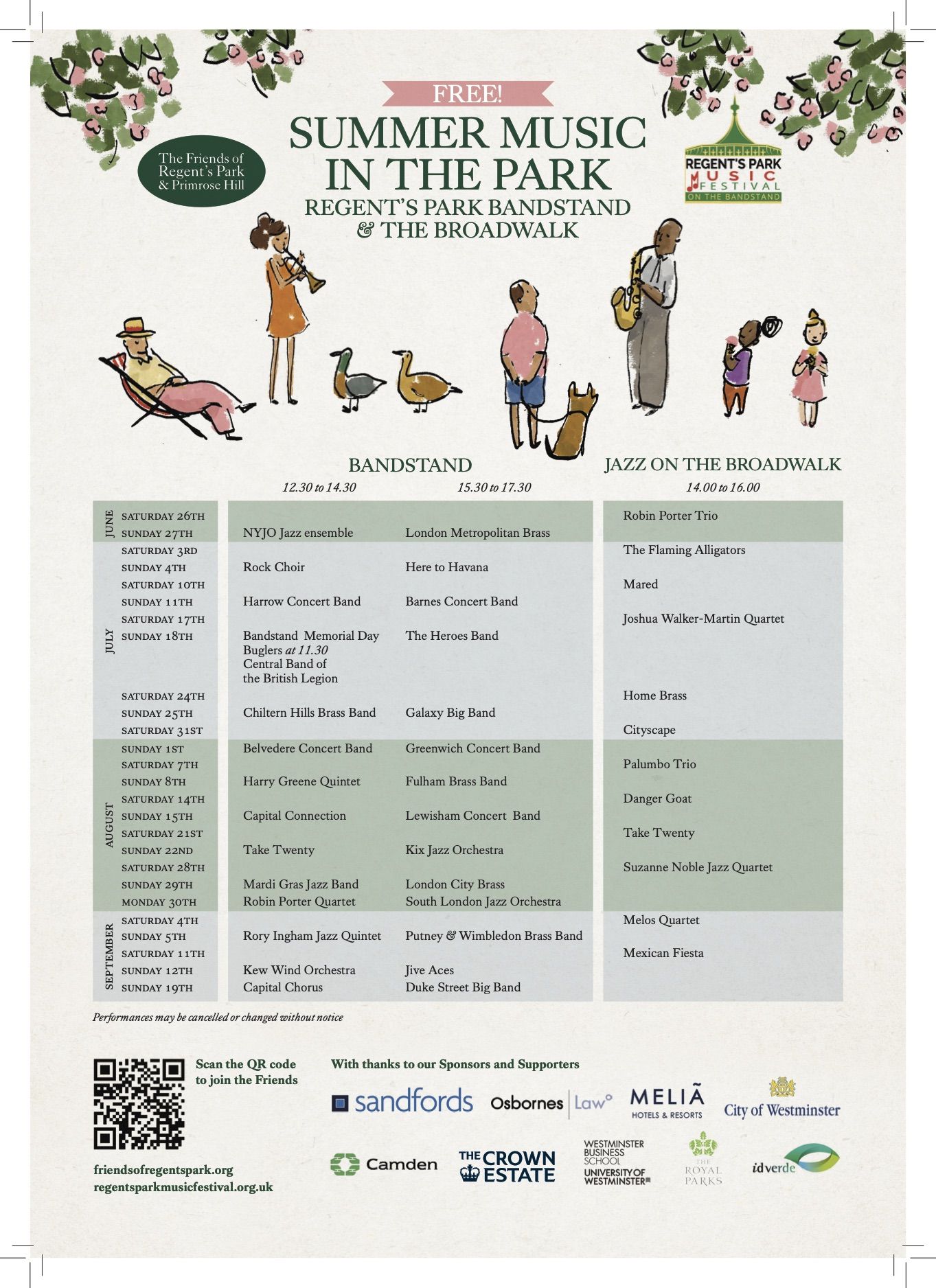 Music | Friends Of Regent's Park