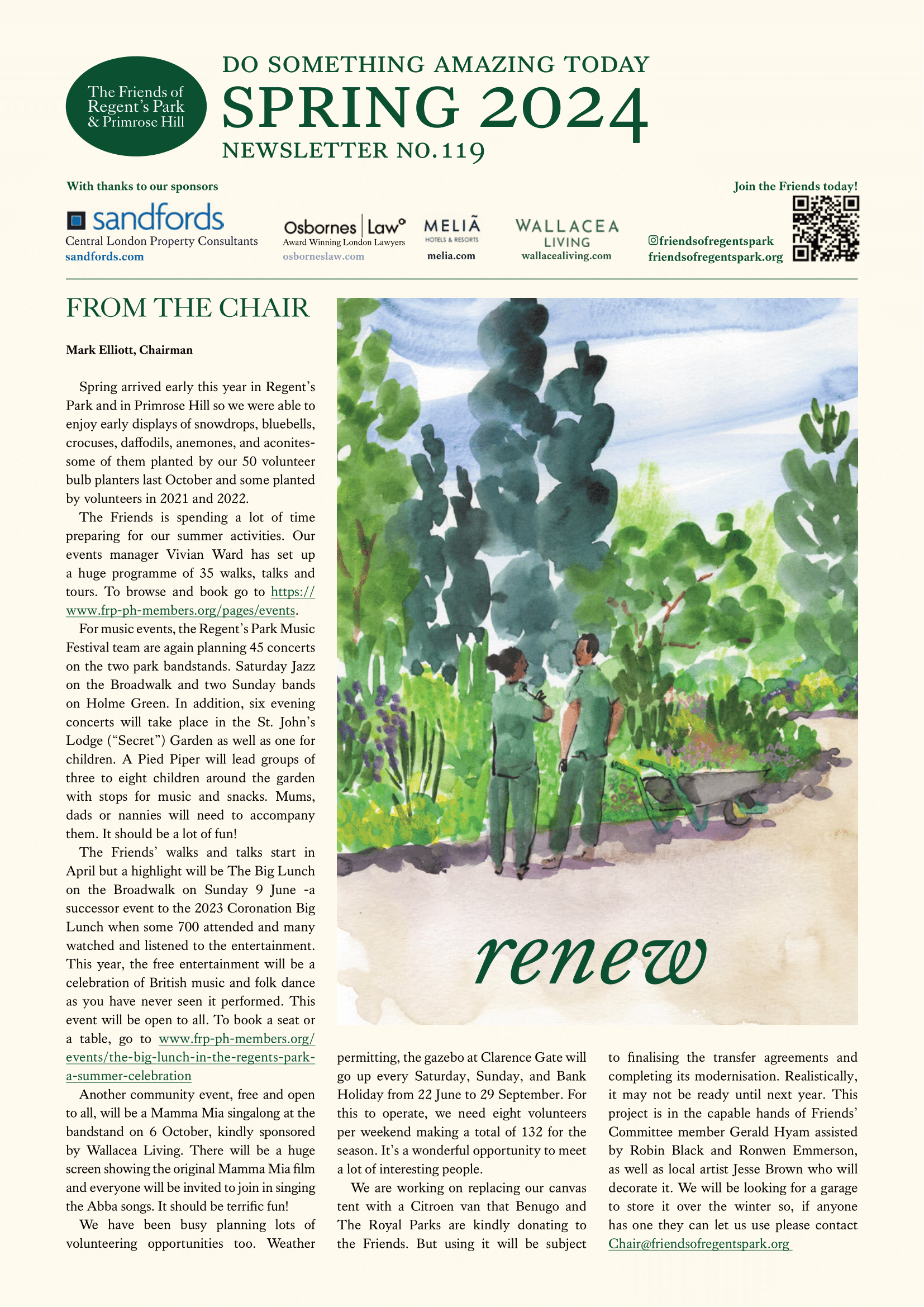 Newsletter 119 – Spring 2024 | Friends Of Regent's Park